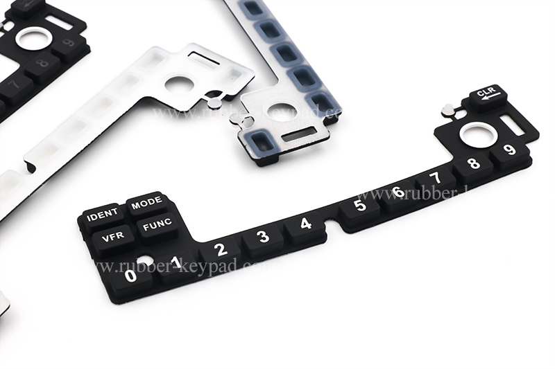 OEM illuminated back light silicone rubber keypads button pad